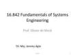 Fundamentals of Systems Engineering - 豆丁网