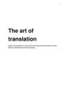 THE ART OF TRANSLATION - 豆丁网