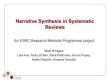Narrative Synthesis in Systematic Reviews：在系统回顾了叙事的合成 - 豆丁网